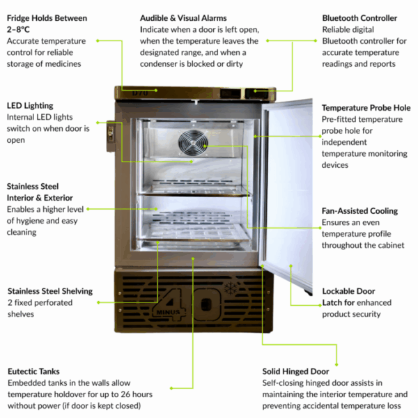 D70M Mobile Vaccine Fridge - Posiflex POS, ERP, Coffee Machines & Mecer UPS
